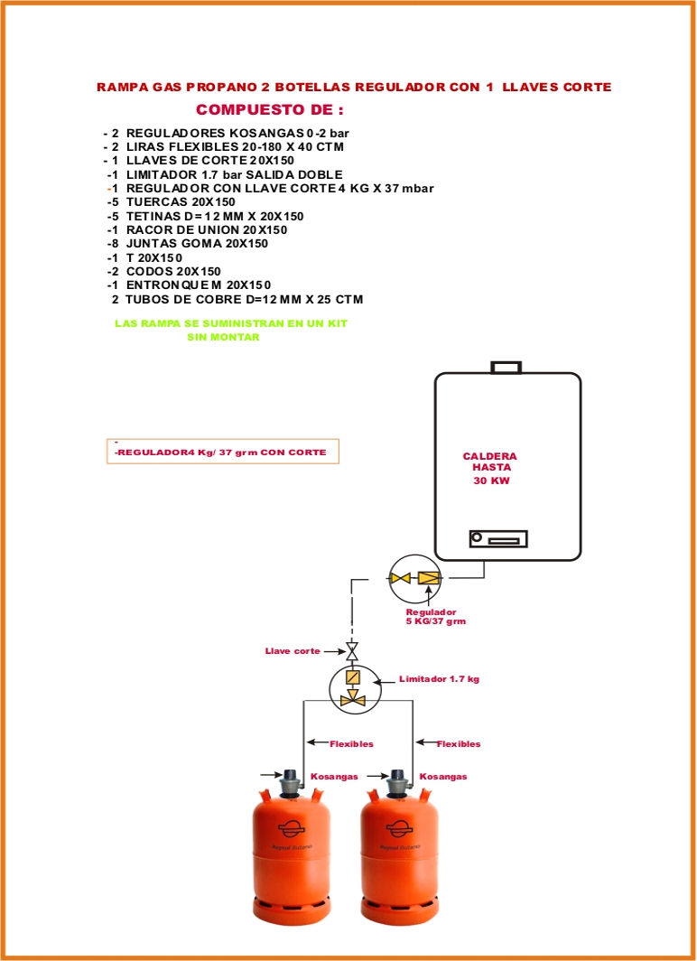 RAMPA 1+1 REGULADOR AUTOMATICO 20330010